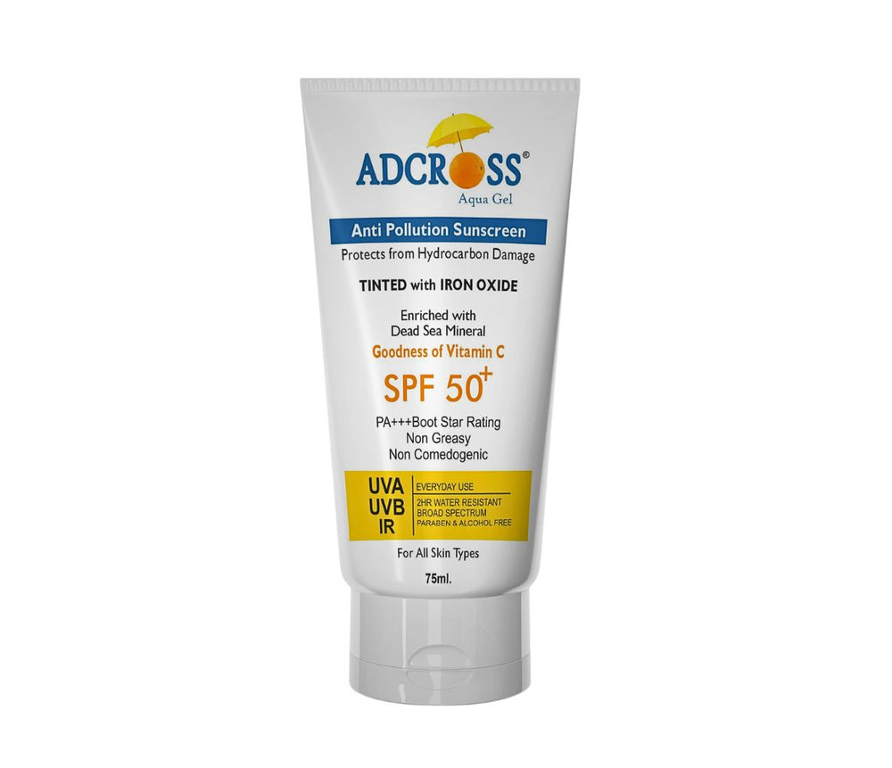 Adonis Adcross SPF 50+ Aqua Sunscreen Gel Tinted with Iron Oxide ...